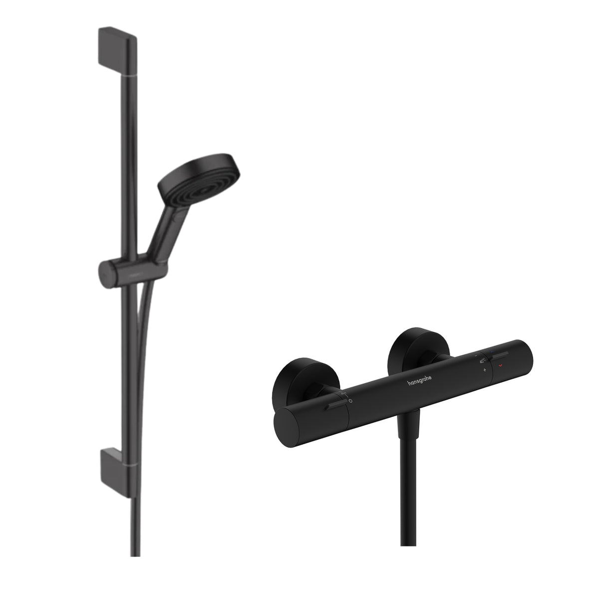 Hansgrohe 恆溫龍頭浴杆組｜烤漆黑 13324670-24160670 13324670-24170670 — 好德 Better ...