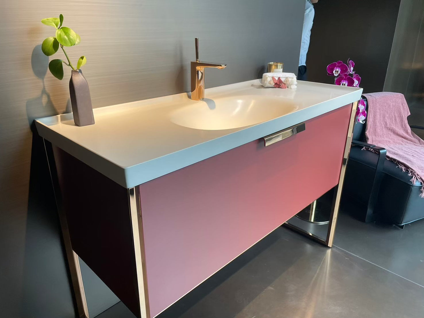 西班牙 ROCA KHROMA 淨萃石洗手台+浴櫃組｜兩色 A857526494-A2W8023000 A857526495 ...