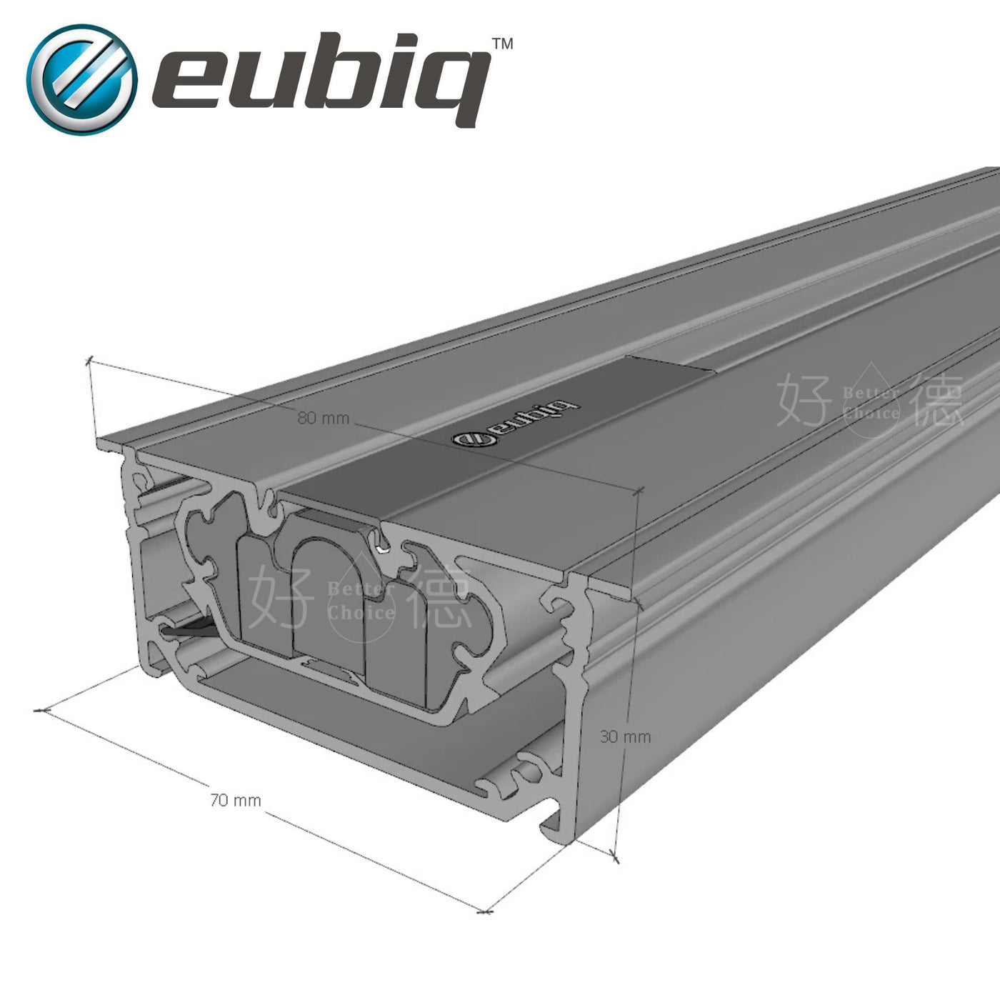 Eubiq RH2 移動式美型插座(嵌入式)｜隨插即用｜鈦銀色 TASK RH2-60 TASK RH2-80 TASK RH2-100 TASK RH2-120 — 好德 Better ...