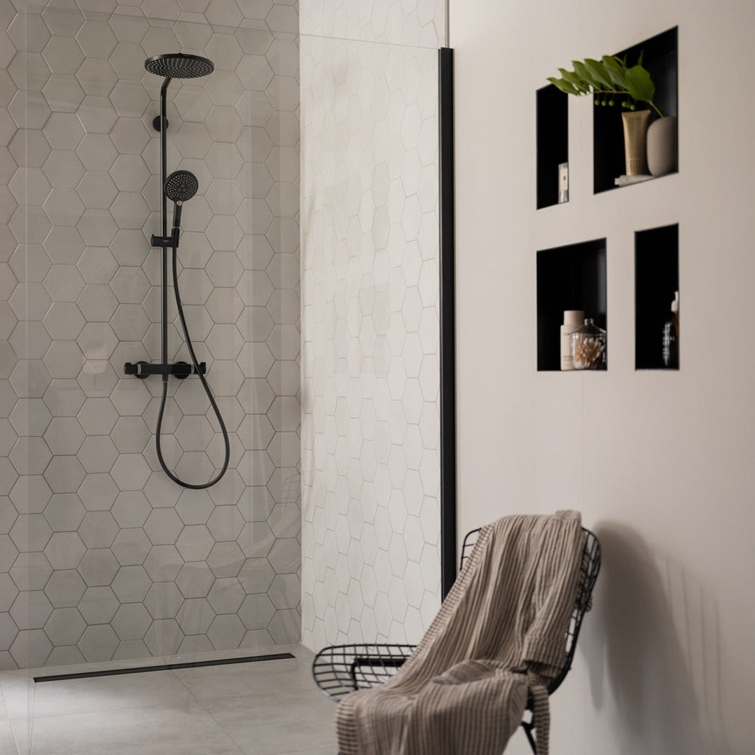 Hansgrohe 雨中之舞恆溫花灑｜淋浴柱｜訂製黑色/金色 - Raindance Select S 27633140 27633990 ...