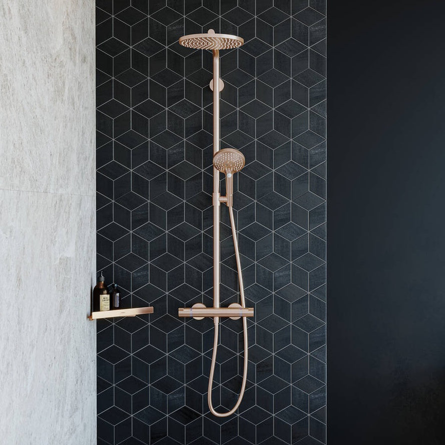 Hansgrohe 雨中之舞恆溫花灑｜淋浴柱｜訂製黑色、金色 - Raindance Select S 27633140 27633990 ...