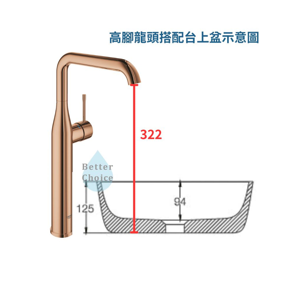 Grohe Essence XL-Size 出水頭可旋轉面盆龍頭｜無落水頭 32901001 32901AL1 32901DA1 ...