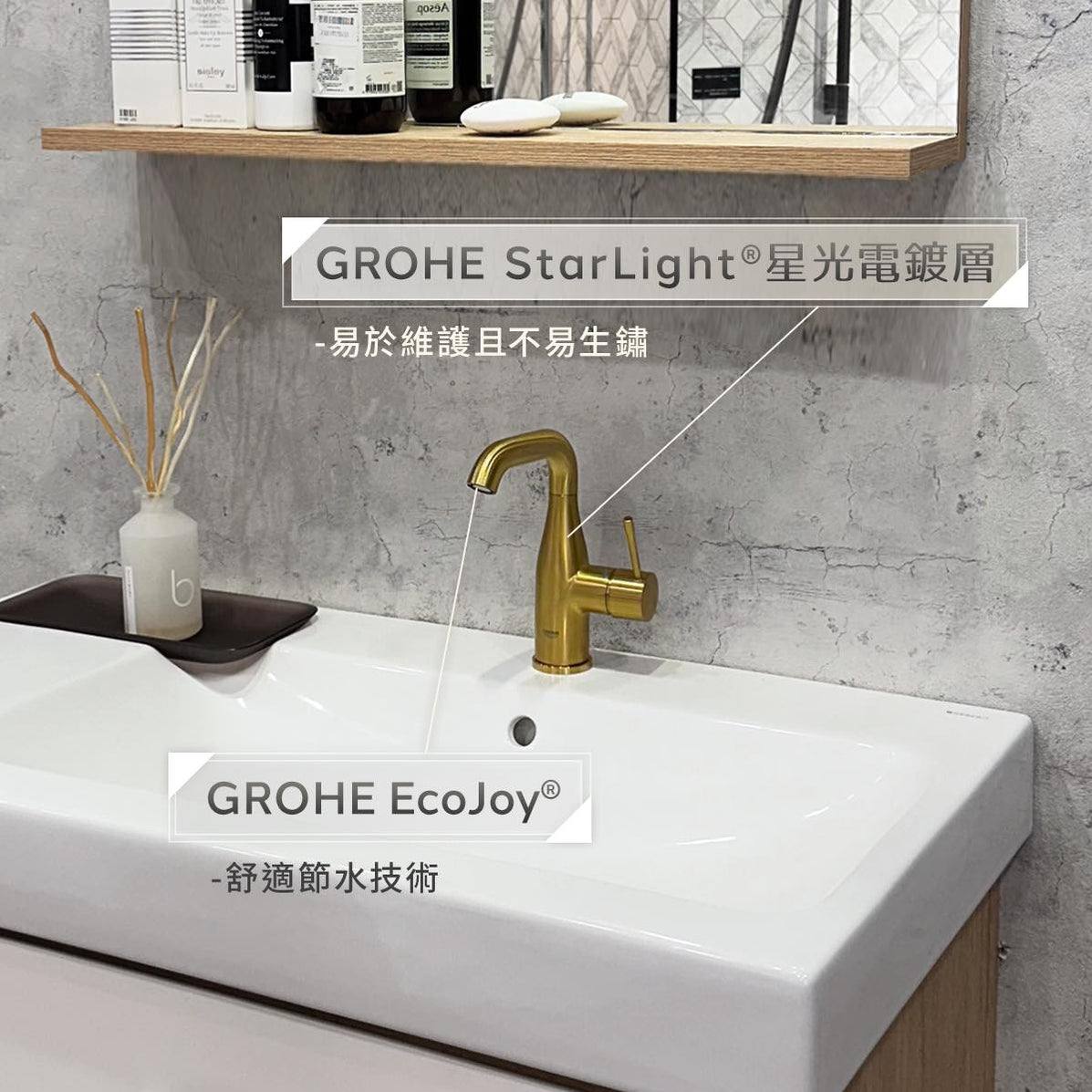 Grohe Essence M-Size 出水頭可旋轉面盆龍頭 23462DA1 23462AL1 23462GN1 23462DL1 ...