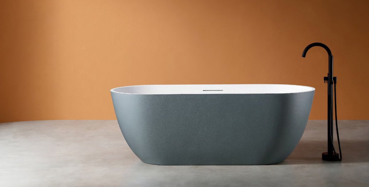 PA-D002 D0012 好德岩石紋耐磨浴缸｜橢圓形｜多色 岩鹽浴缸 D002-white D012-white D002-black ...