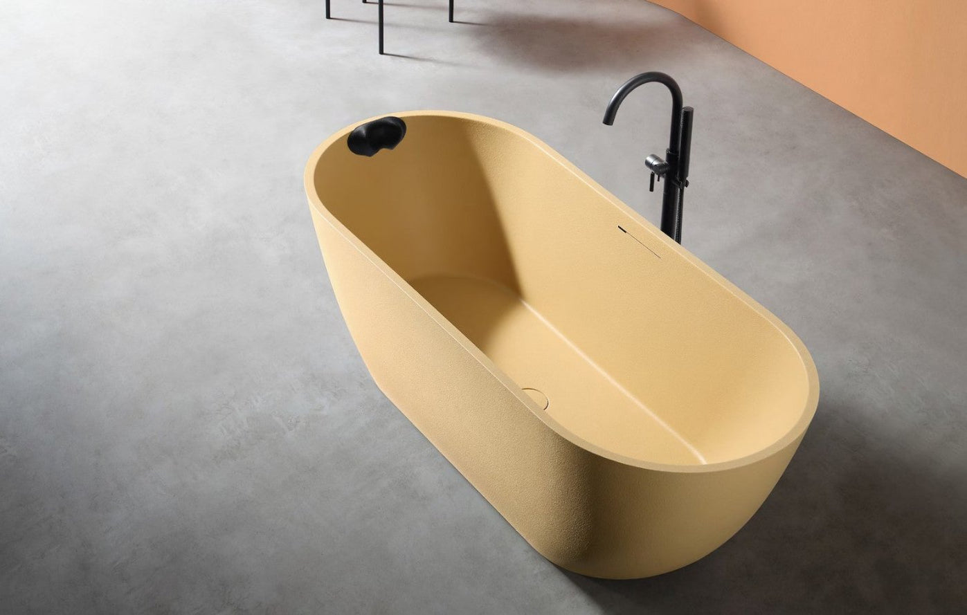 PA-D002 D0012 好德岩石紋耐磨浴缸｜橢圓形｜多色 岩鹽浴缸 D012-white D002-white D012-black ...