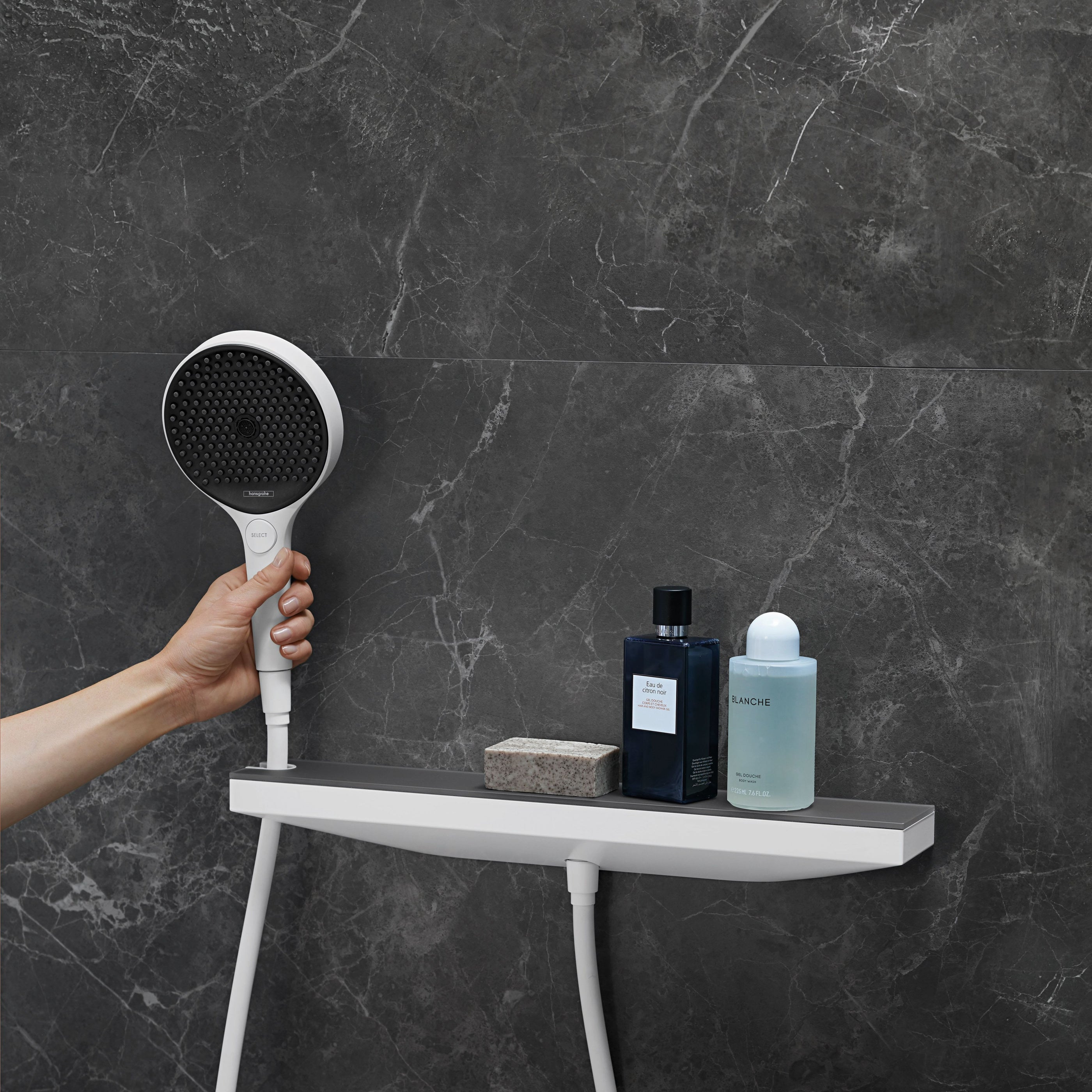 Hansgrohe Rainfinity 單出水檯面龍頭｜蓮蓬頭掛架一體式｜置物架 Porter 26843000 26858000 ...