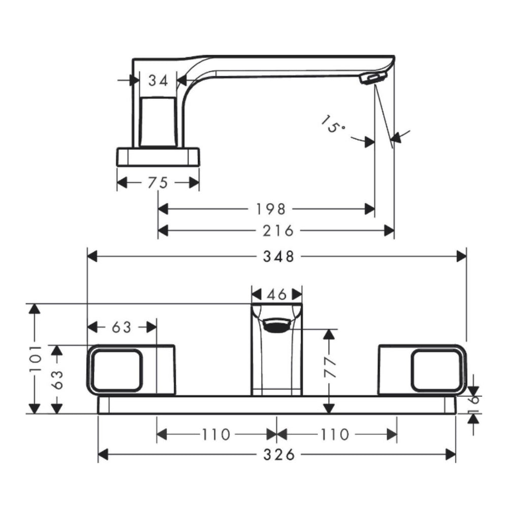 Axor Urquiola 3孔浴缸龍頭組 | 含管線盒 11436000-13233180 — 好德 Better Choice 廚衛精品