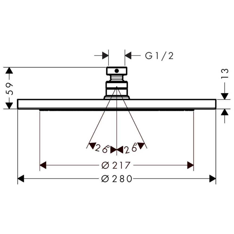 Hansgrohe Croma 280 花灑頭 - 不含花灑臂 26220000 26220670 26220700 26220140 ...