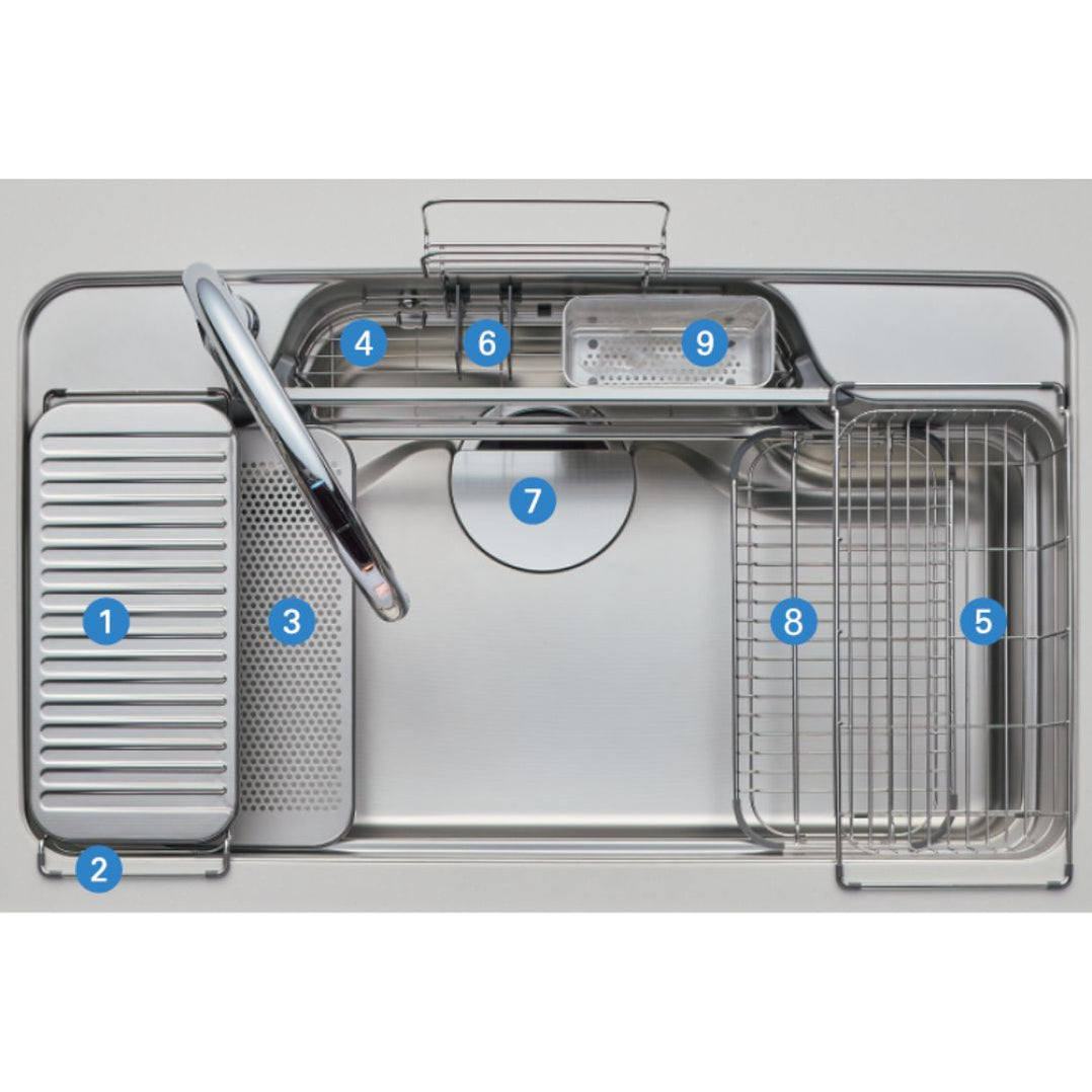79cm LIXIL 靜音 3D立體 不鏽鋼大水槽 - A9U壓花款 | 日本原裝 A9U — 好德 Better Choice 廚衛精品