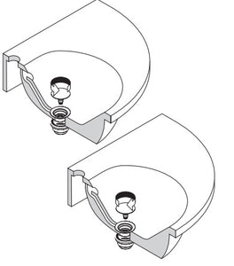 德國 Hansgrohe/Axor 按壓式落水頭｜歐規彈跳落水頭｜通用各種有溢水/無溢水的臉盆 50100000 50100670 ...